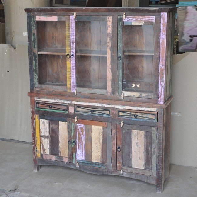 Rustica Reclaimed Library Bookcase Large Multicolor | Handcrafted ...