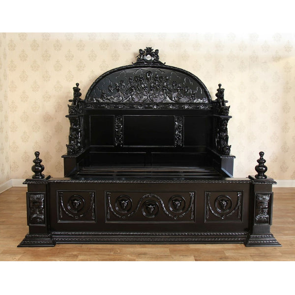 Daze Hand Carved Gothic Bed – Hibashi Furniture LLC
